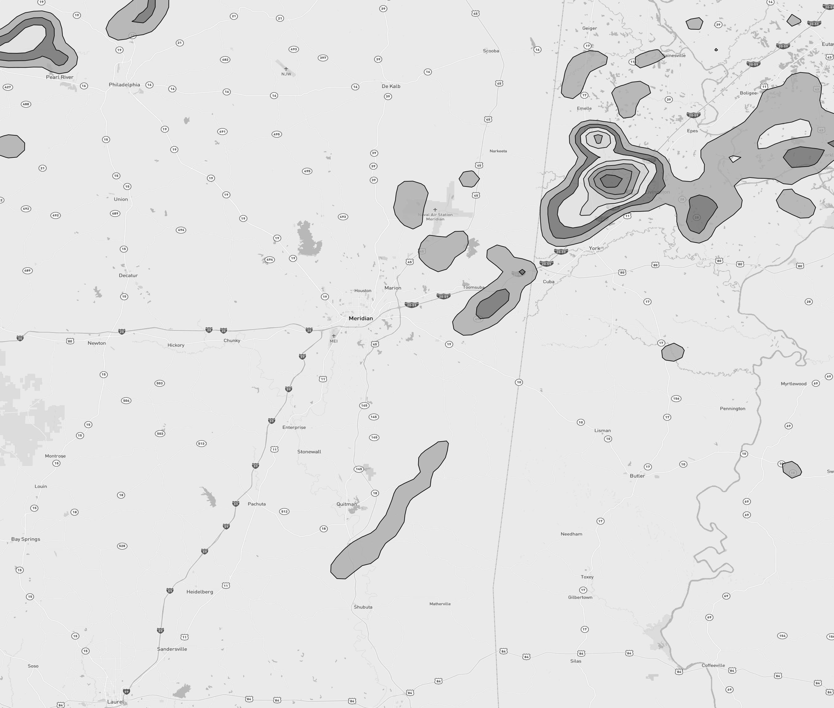 Free Hail Map: Livingston, AL - May 02, 2025 | HailGeeks