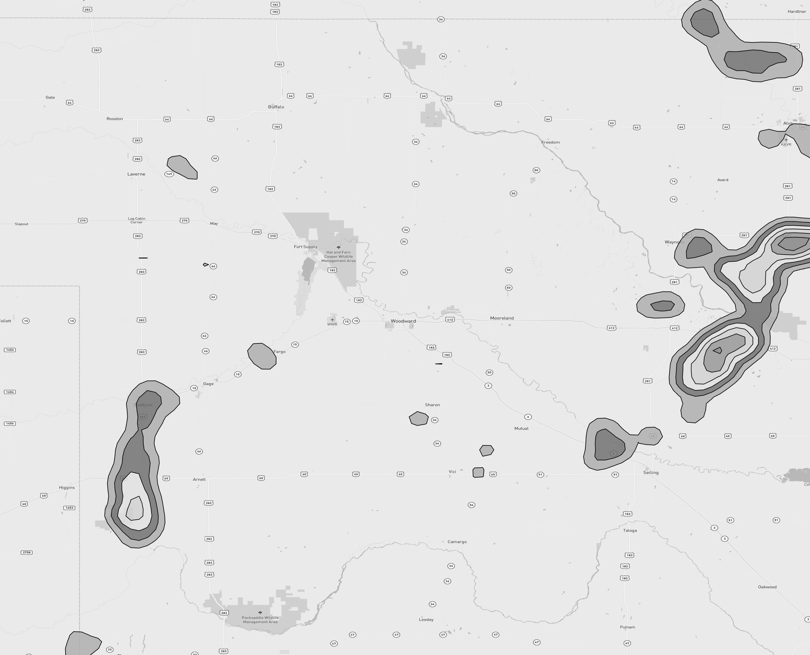 Free Hail Map: Waynoka, OK - Jul 06, 2025 | HailGeeks